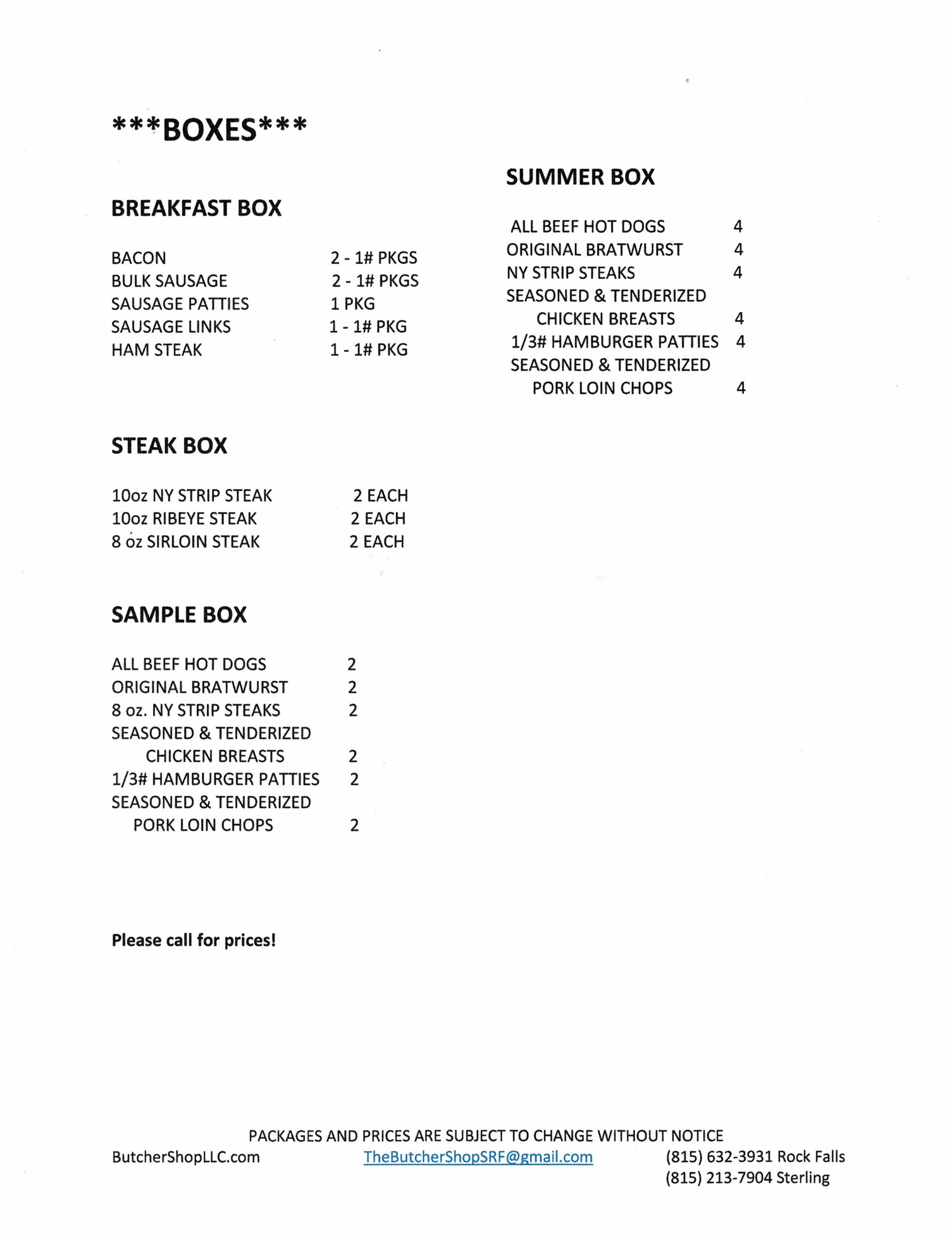 Meat Packages | Variety Bundles | Seasonal | Steak, Beef, Pork, and Chicken